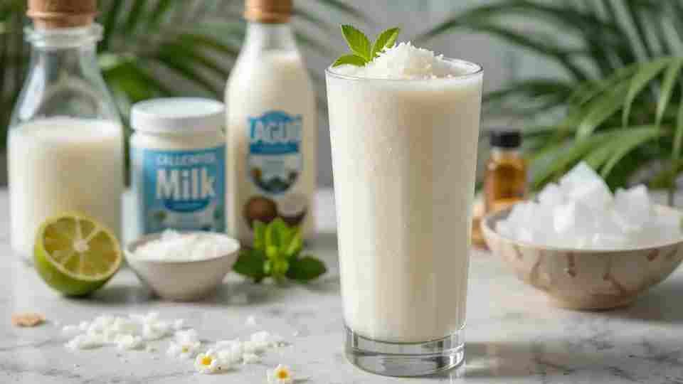 Lassi low carb de coco: Delícia saudável e refrescante